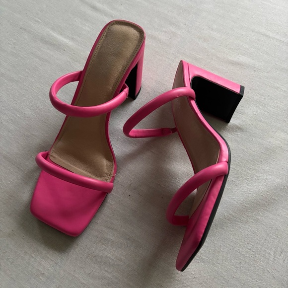 Michael Shannon | Shoes | Michael Shannon Hot Pink Strap Block Heel ...